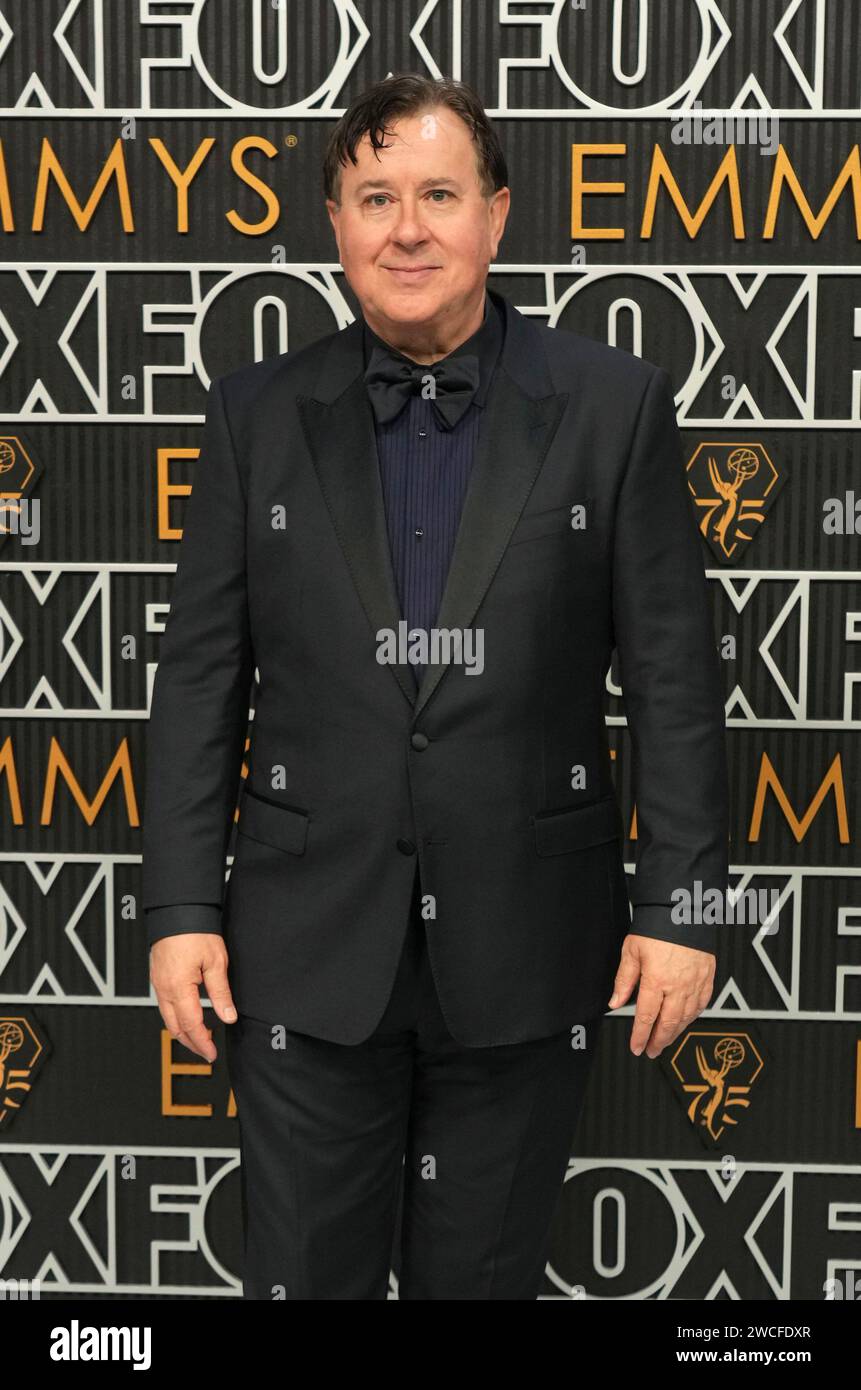 Jeremy Swift poses for a Red Carpet portrait at the 75th Emmy Awards on ...