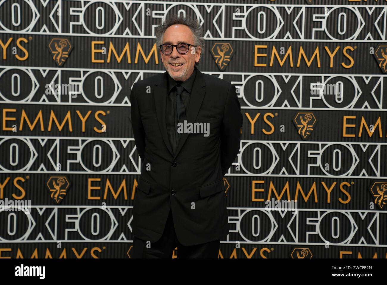 Tim Burton arrives at the 75th Primetime Emmy Awards on Monday, Jan. 15 ...