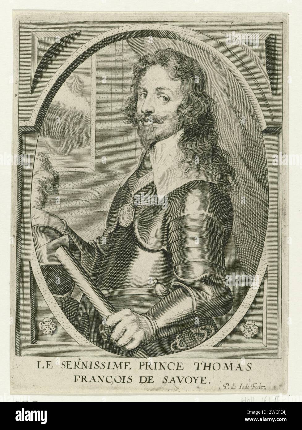 Portrait of Tommaso Francesco van Savoye, Pieter de Jode (II), After ...