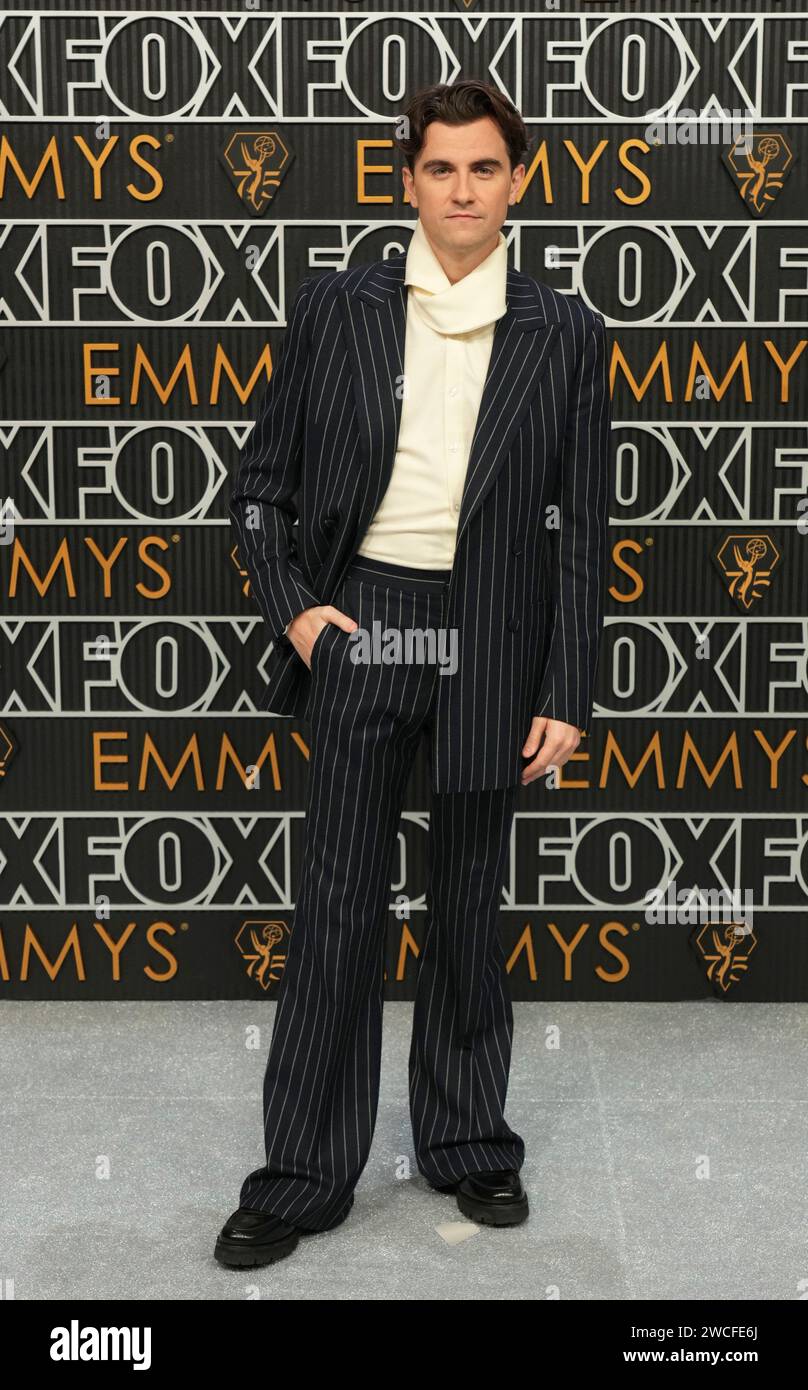 Billy Harris poses for a Red Carpet portrait at the 75th Emmy Awards on ...
