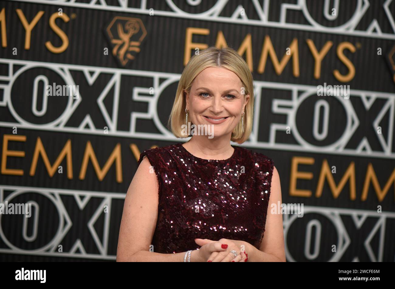Amy Poehler arrives at the 75th Primetime Emmy Awards on Monday, Jan ...