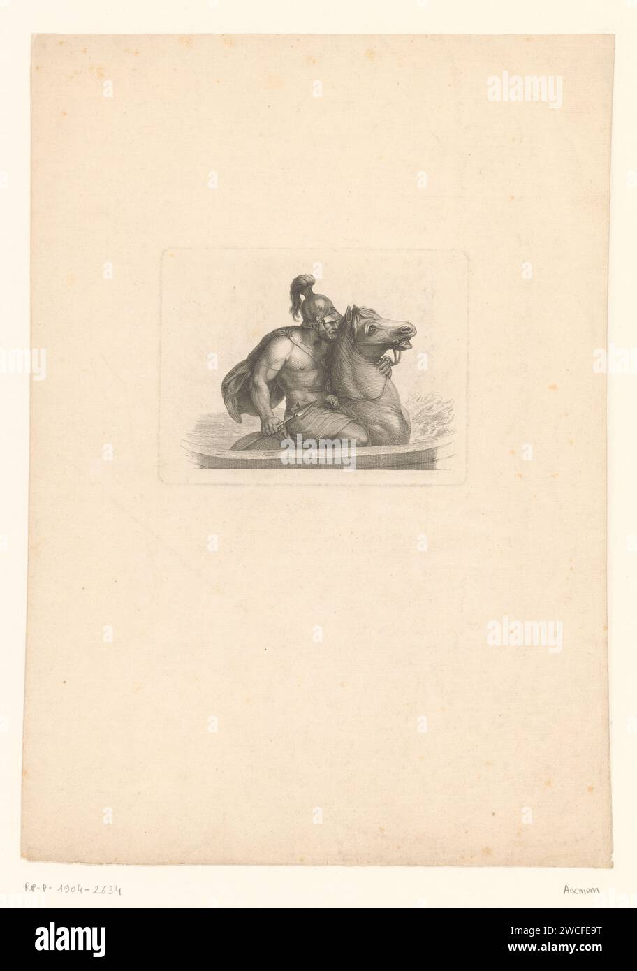 Roman soldier on horseback, Anonymous, 1750 - 1850 print Italy ...