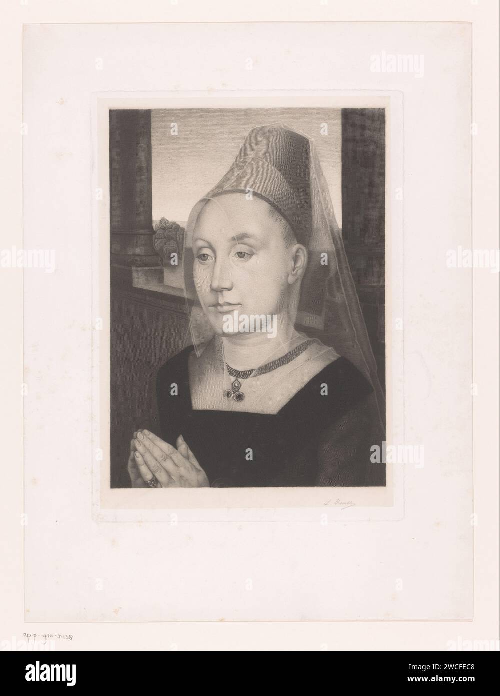 Portrait of Barbara van Vlaendenbergh, Louis Joseph Greuse, after Hans ...