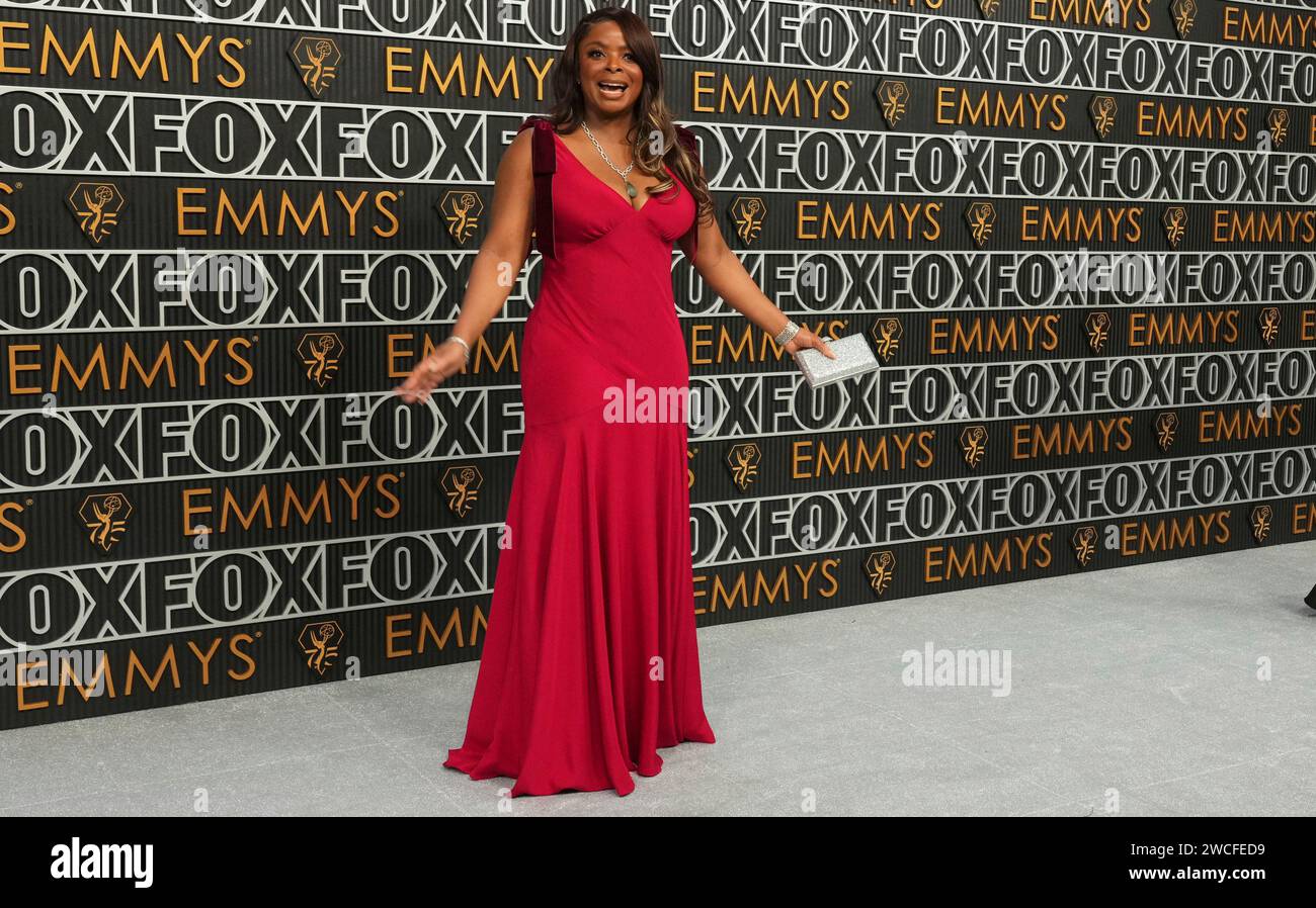 Janelle James poses for a Red Carpet portrait at the 75th Emmy Awards ...