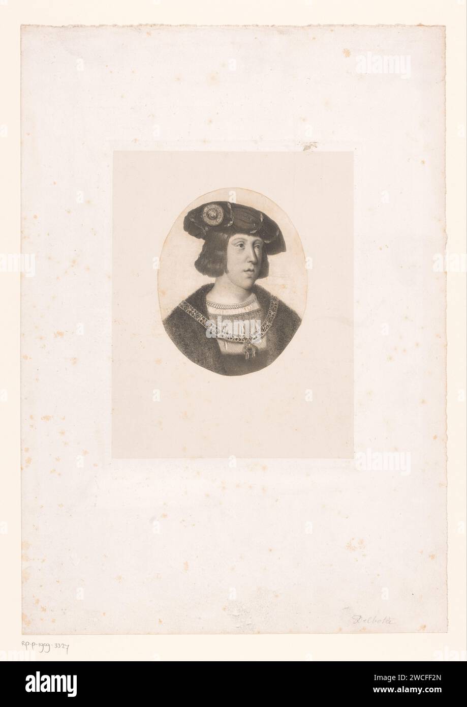 Portrait of Philip de Schone, Joseph Delboëte, After Hugo van der Goes ...