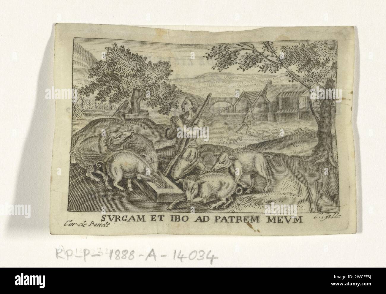 The Lost Son as a Pig Hearth, Cornelis Galle (II), 1670 - 1735 print ...