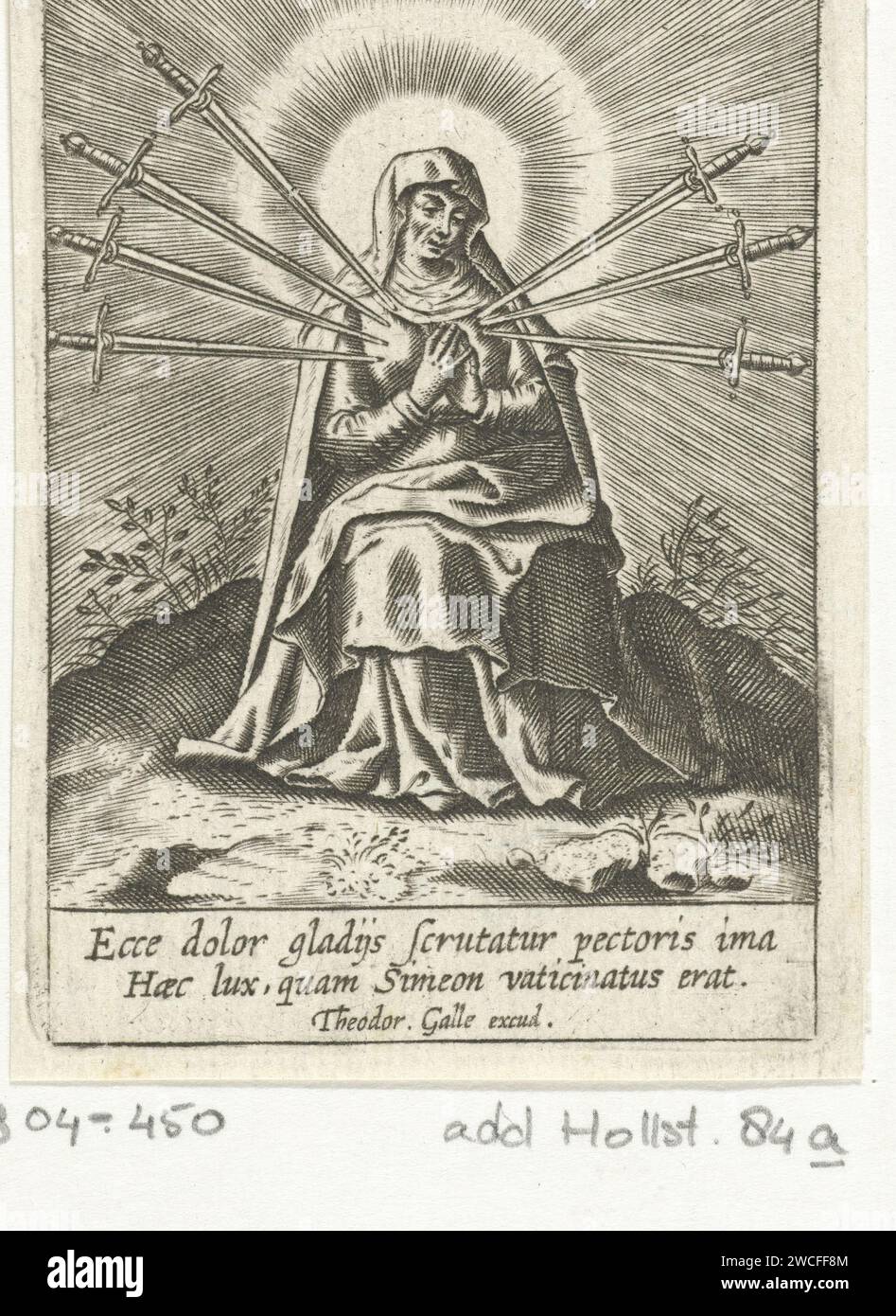 Mater Dolorosa, or Maria van de Zeven sorrows, Theodoor Galle (Possible ...