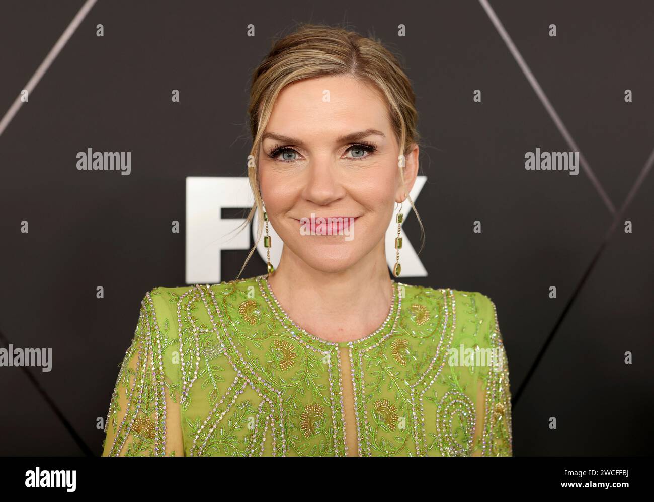 Rhea Seehorn walks the red carpet at the 75th Emmy Awards on Monday ...