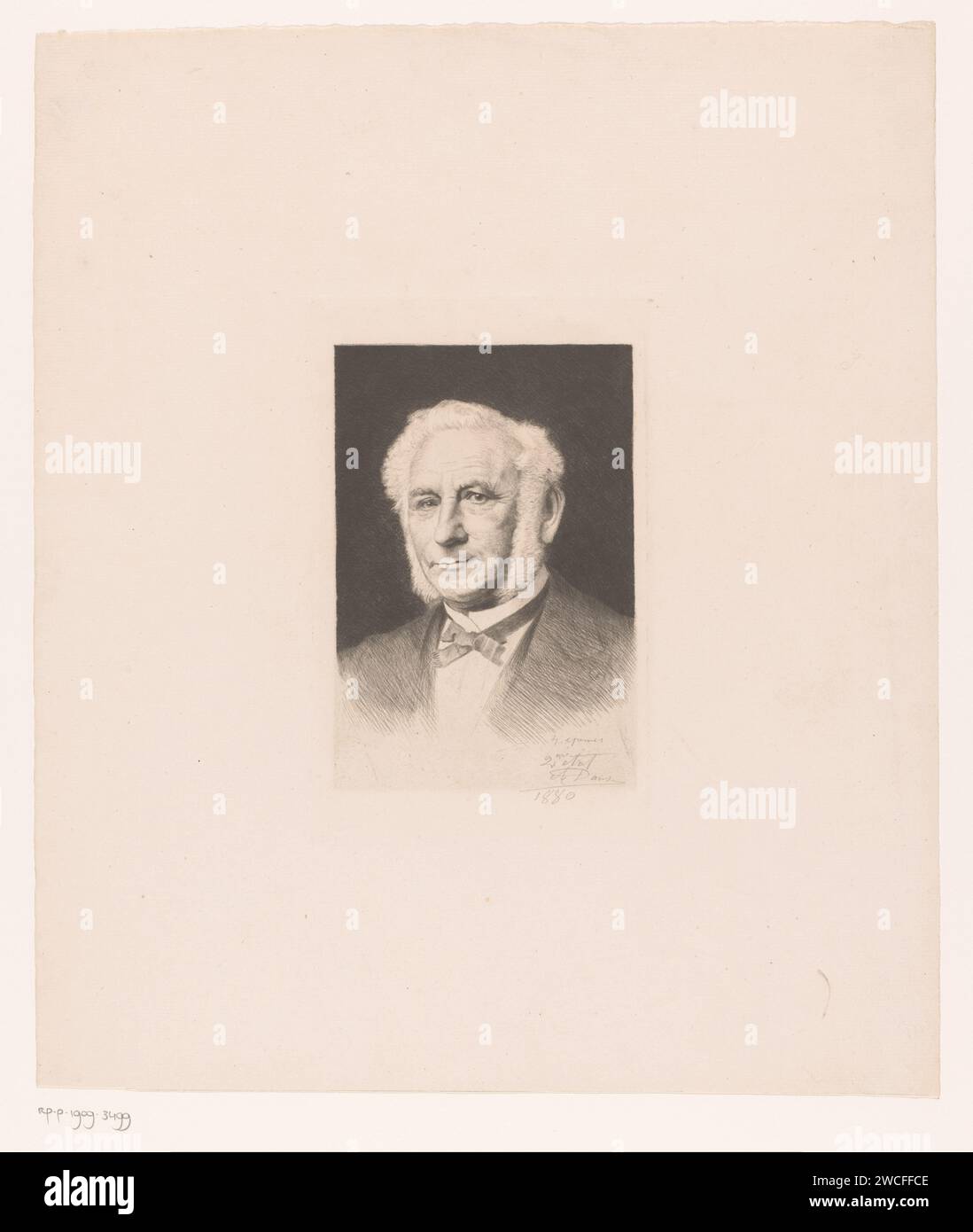 Portrait of François Dolez, mayor of Mons, Auguste Danse, 1880 print ...