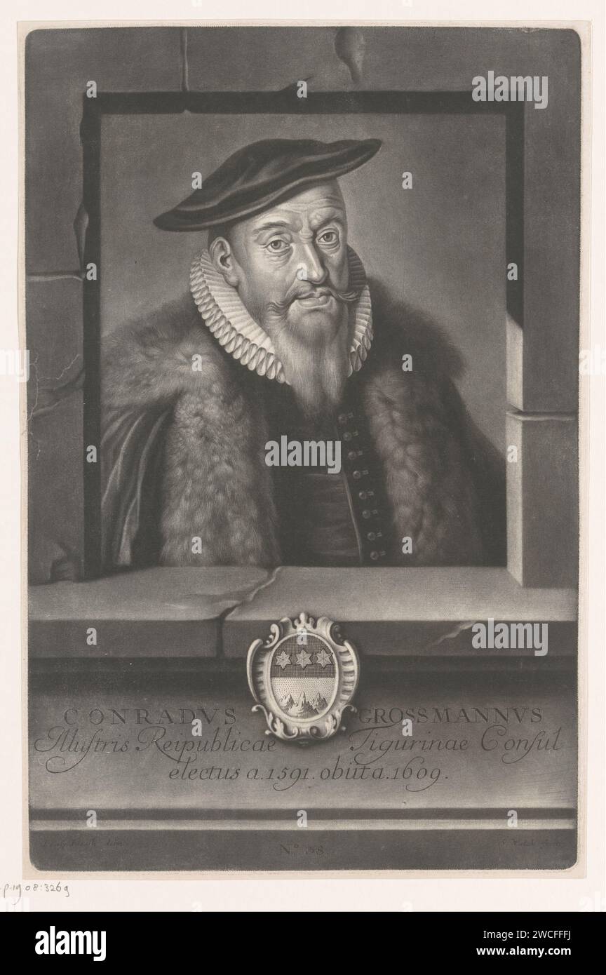 PortraT van Conrad Grossmann, Sebastian Walch, after Johann Caspar ...