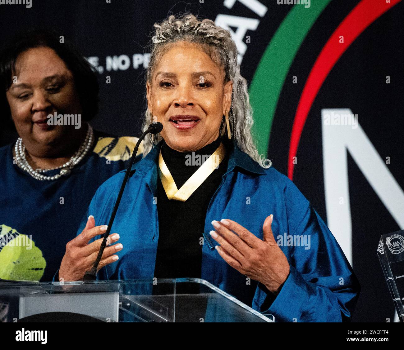 Washington, United States. 15th Jan, 2024. Phylicia Rashad speaking at ...