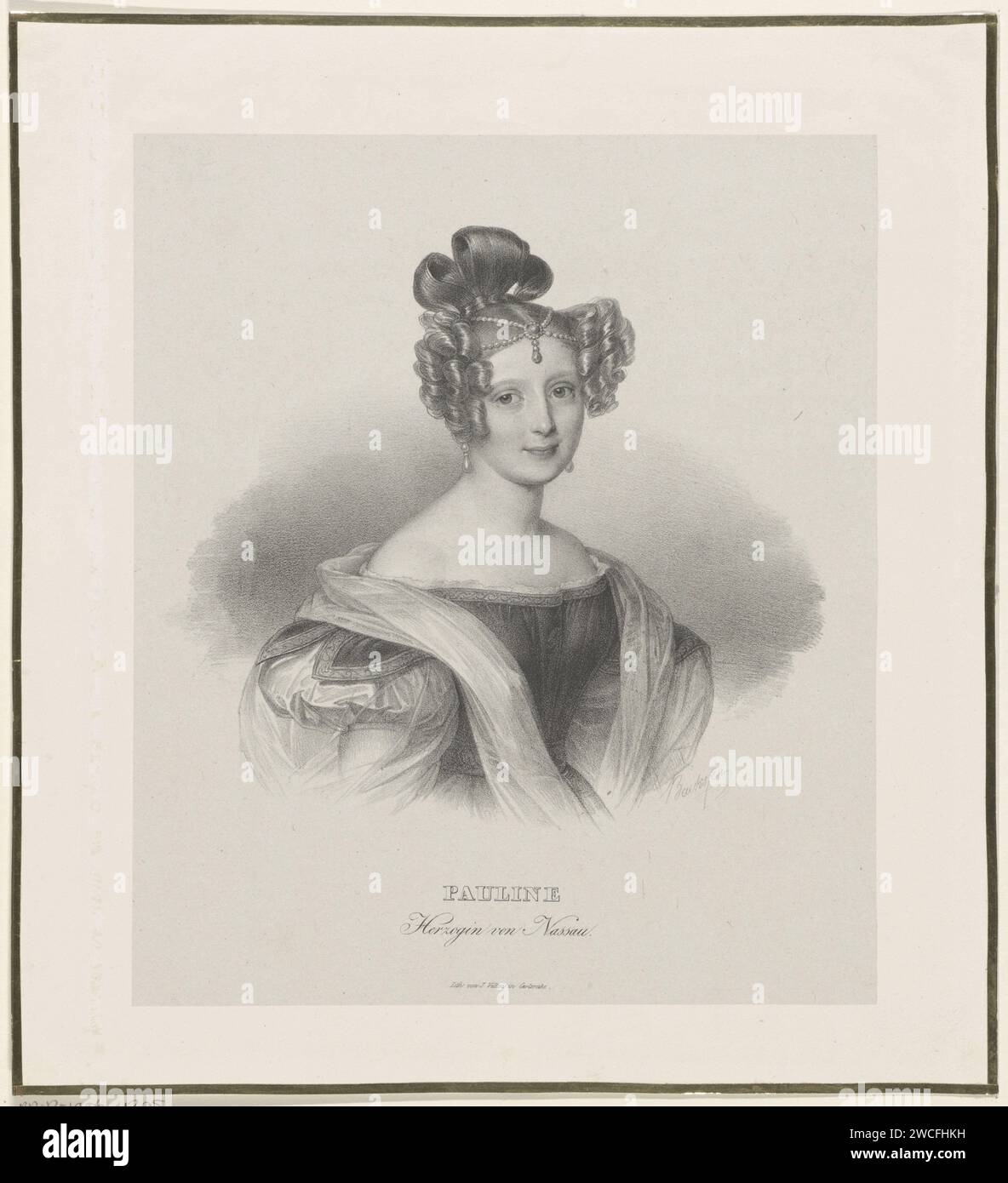 PortraT van Pauline van Württemberg, oven, 1829 - 1899 print Portrait ...