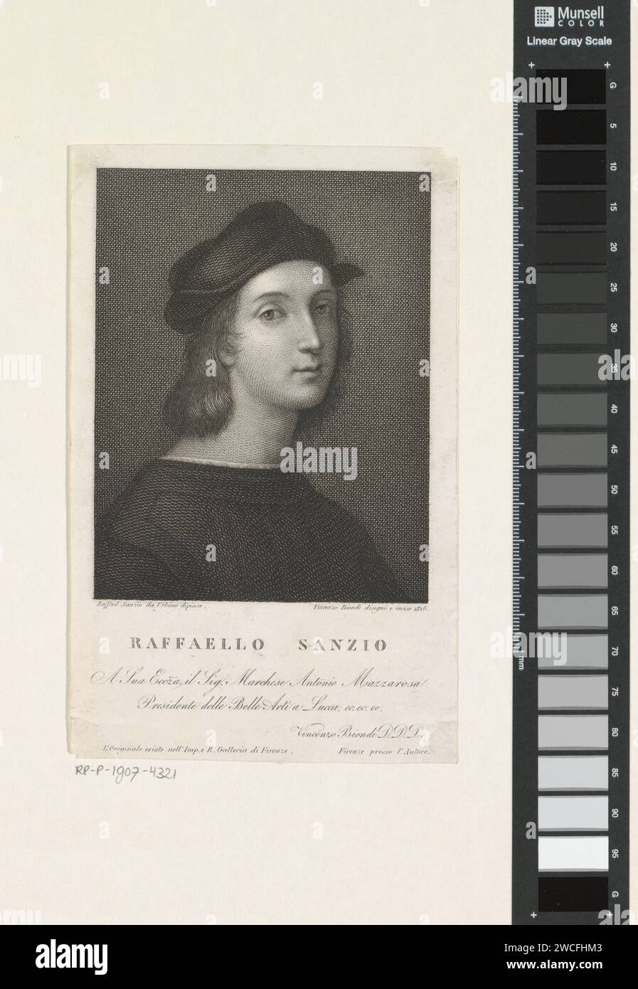 Portrait of Rafaël, Vincenzo Biondi, After Rafaël, 1814 - 1870 print ...