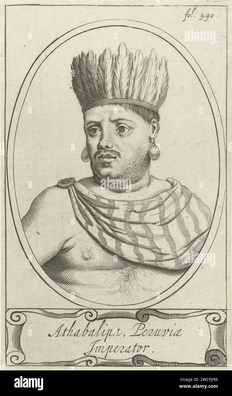 Portrait of a Peruvian prince, Theodor Matham (attributed to), 1615 ...