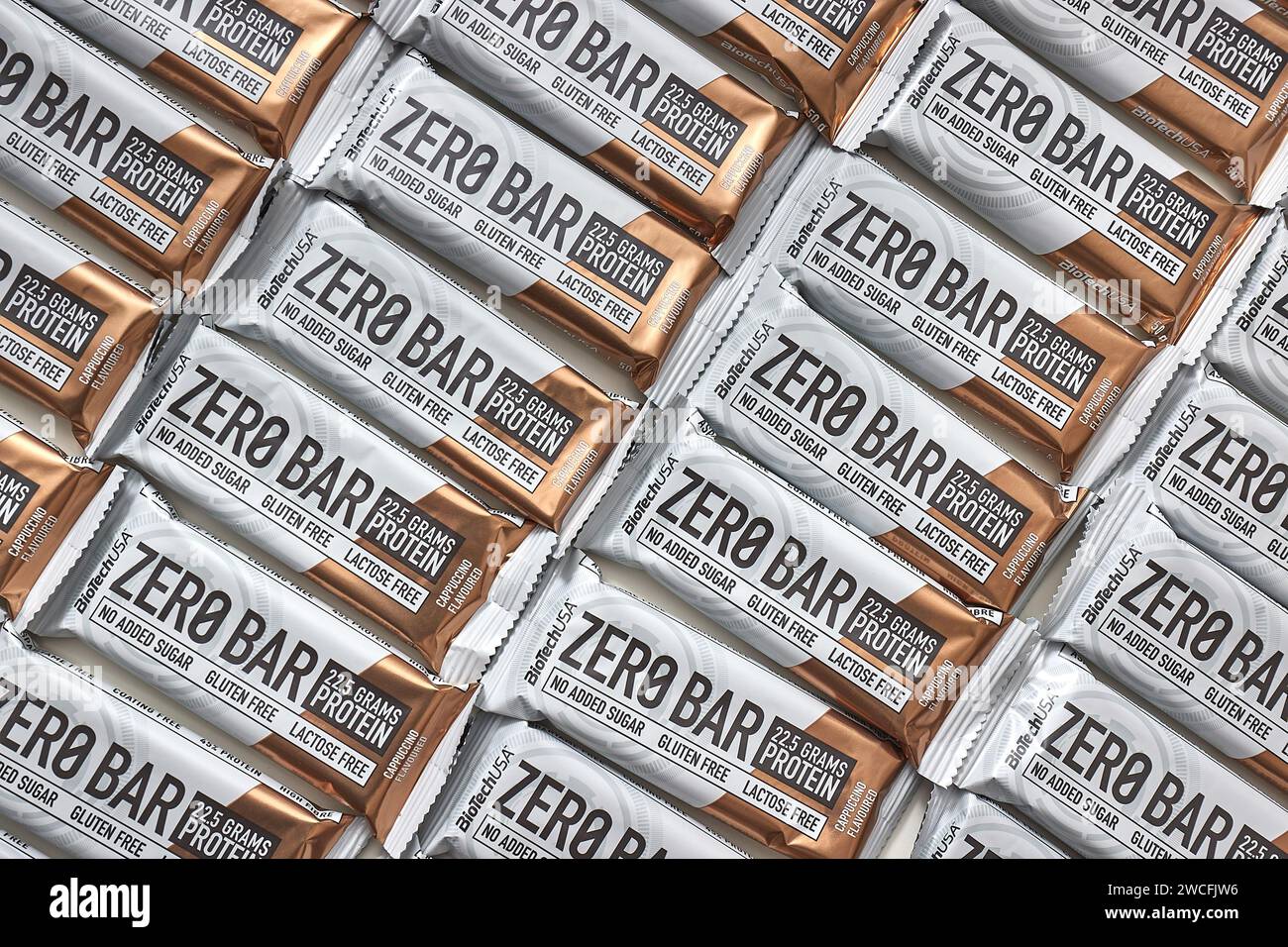 Protein bars Biotech Zero Bar many pieces Stock Photo - Alamy