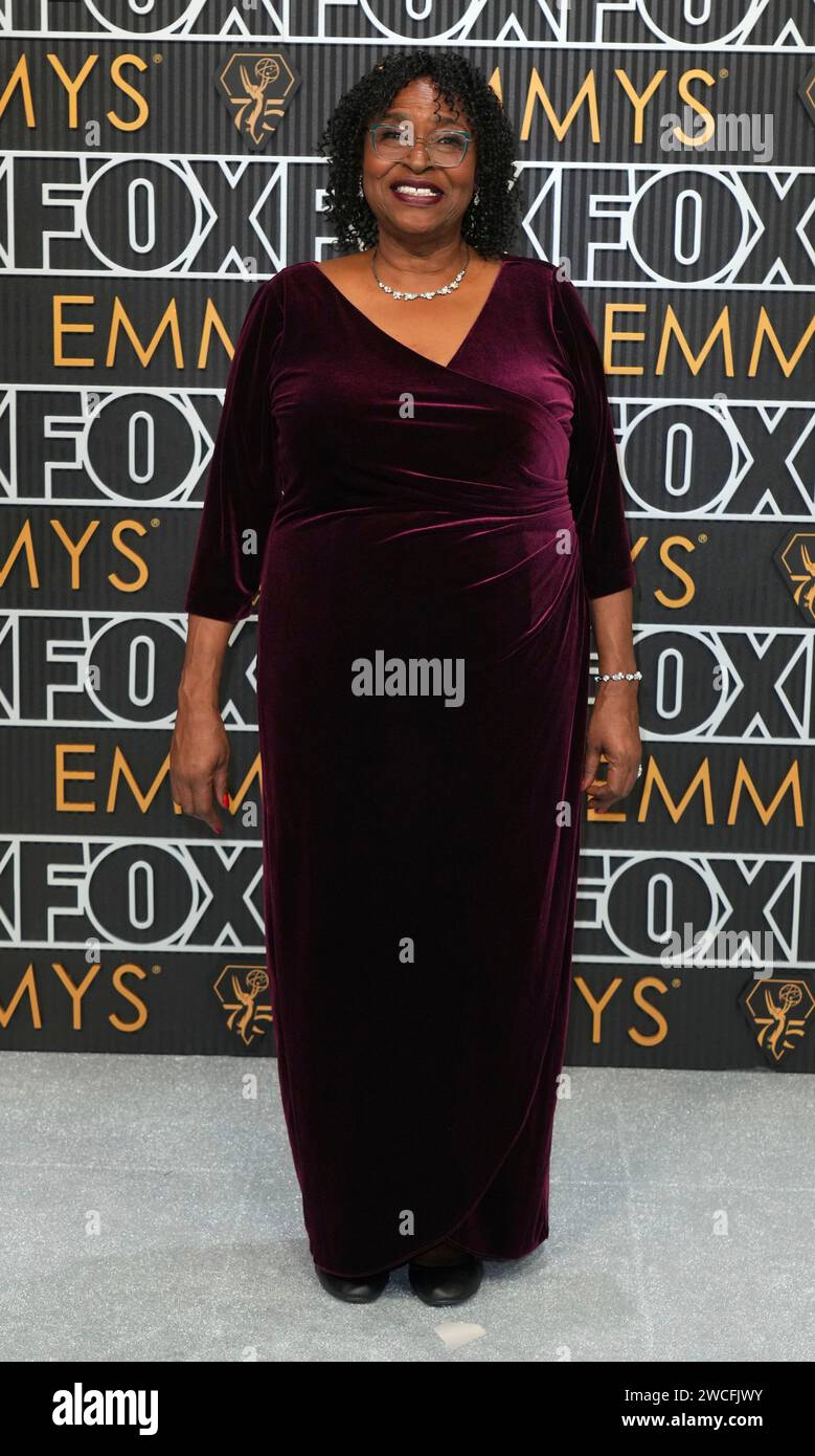 Doris Bowman poses for a Red Carpet portrait at the 75th Emmy Awards on ...