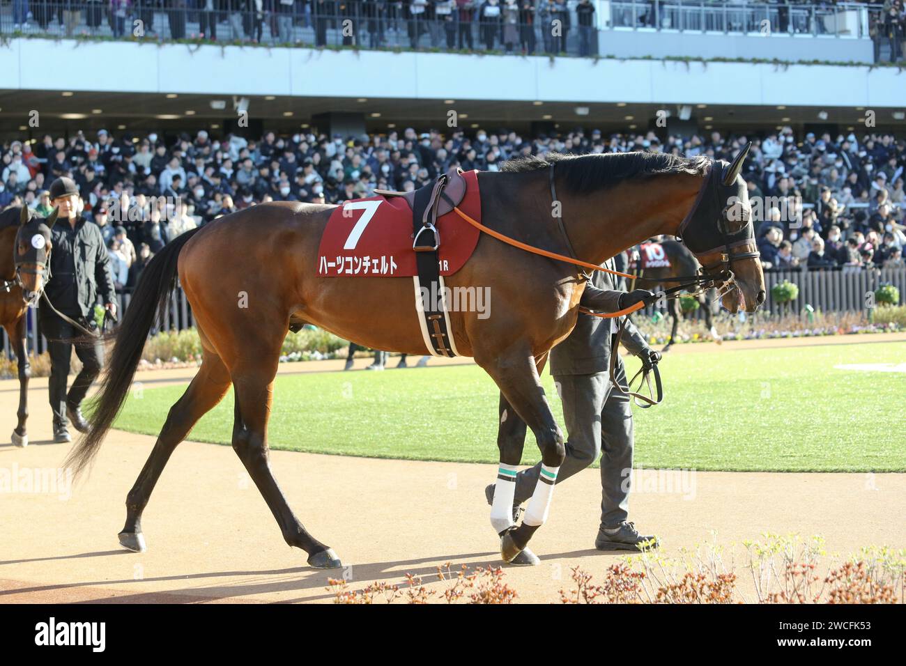 Kyoto, Japan. 14th Jan, 2024. Hearts Concerto is led through the ...
