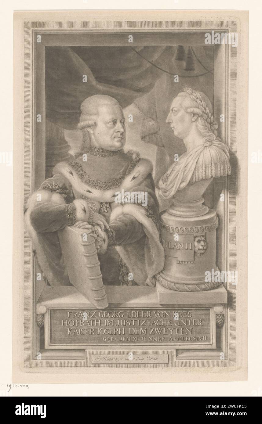 PortraT van Franz Georg, Ritter von Kees, Ignaz Unterberger, 1758 ...