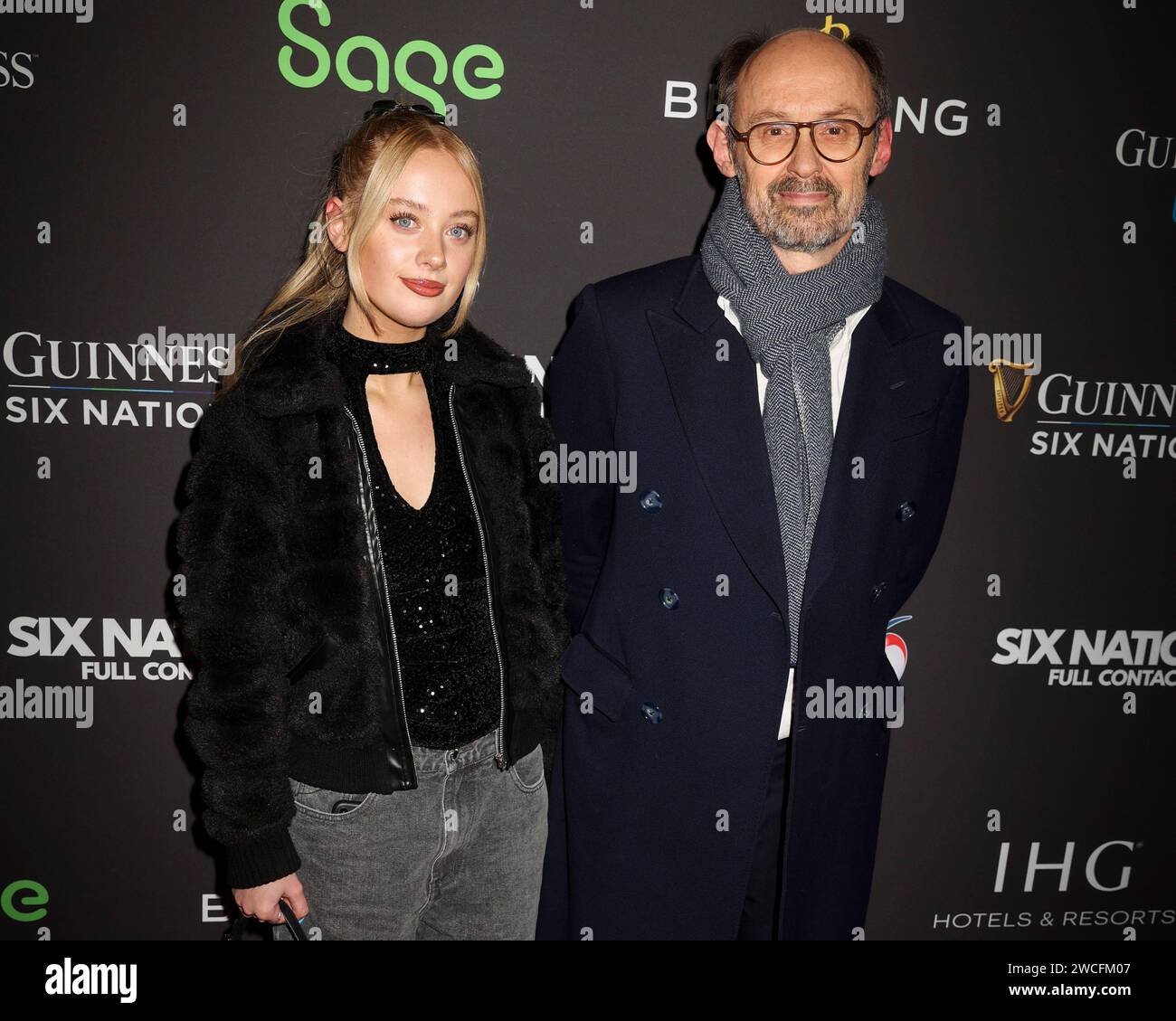 London, UK. 15th Jan, 2024. James Gay-Rees attends the Six Nations ...
