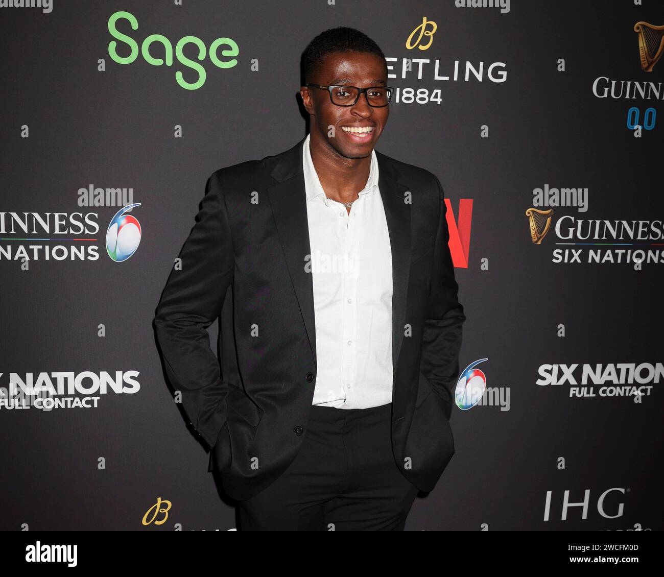 London, UK. 15th Jan, 2024. Ifiok Awak-Essien attends the Six Nations ...