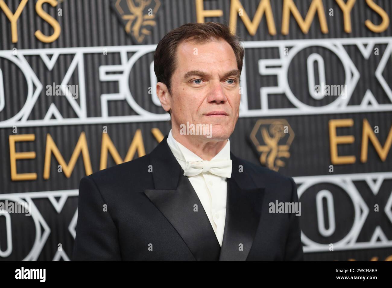 Michael Shannon poses for a Red Carpet portrait at the 75th Emmy Awards ...