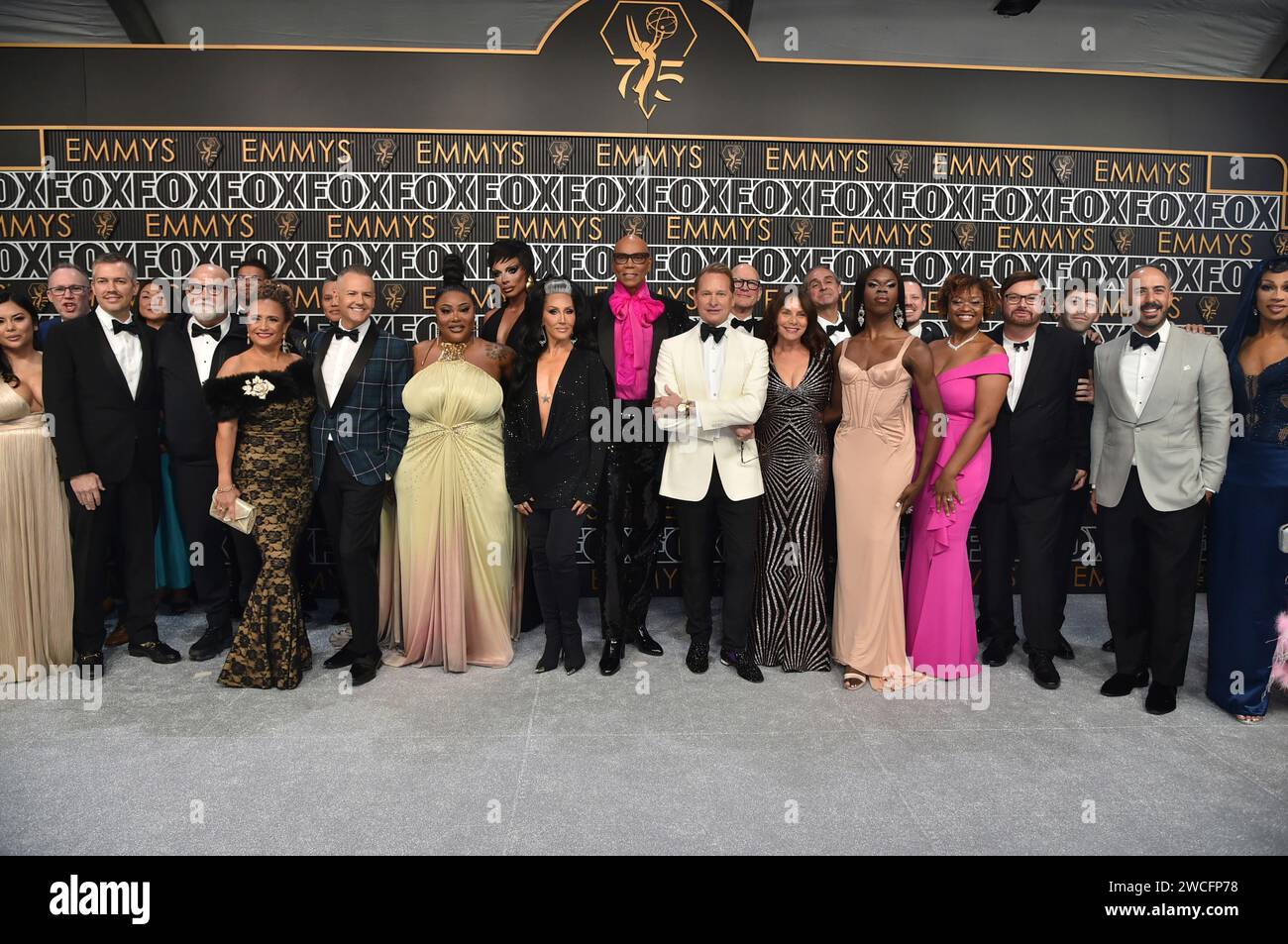 The cast and crew RuPaul's Drag Race arrives at the 75th Primetime Emmy ...