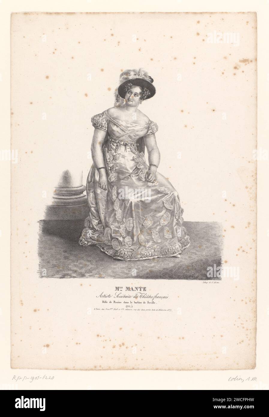 Portret van Mademoiselle Mante Als Rosine in Le Barbier de Seville ...