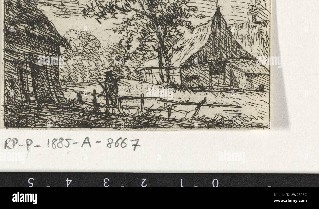 Landscape with man at a fence, Anthony Oberman (Possible), 1796 - 1845 ...