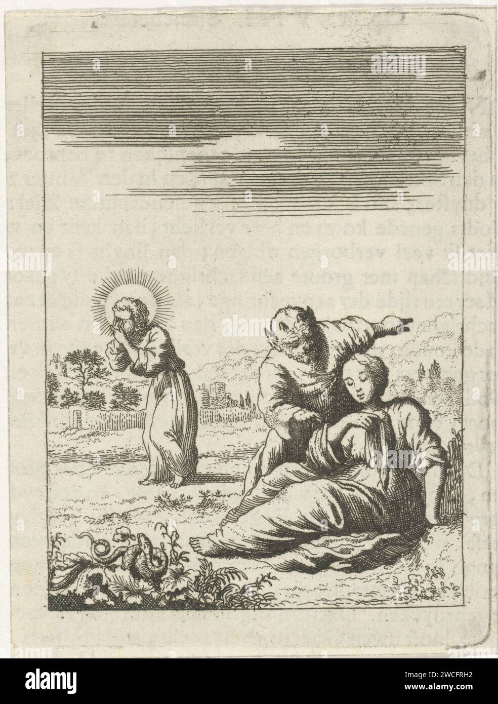 Devil dedicates the personalized soul to leave Christ, Jan Luyken, 1678 ...