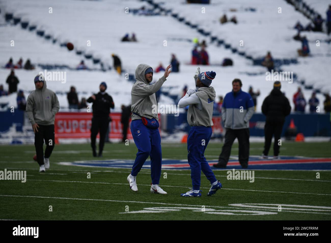 Orchard Park, New York, USA. 15th Jan, 2024. January 15th, 2024 Buffalo Bills quarterback Josh ...