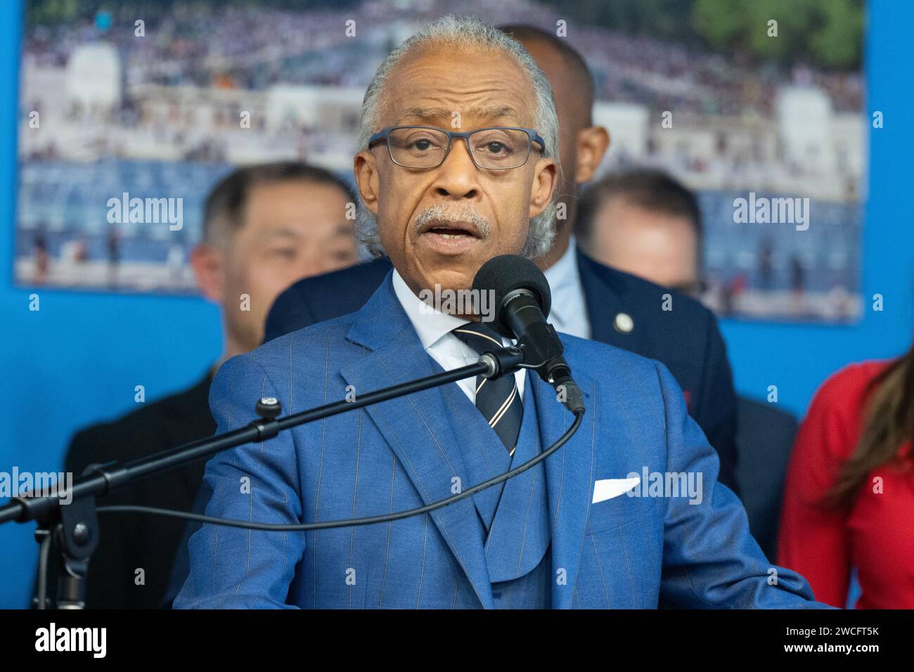 Reverend Al Sharpton speaks during MLK Day public policy forum at NAN ...