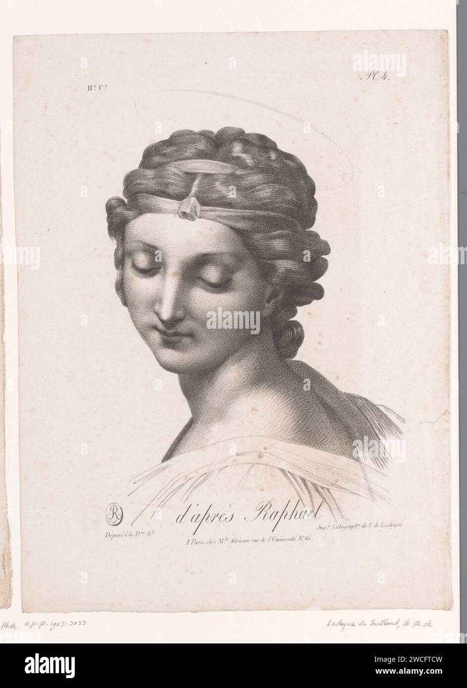 Head of a woman, Anonymous, Charles Philibert de, Comte de Lasteyrie du ...