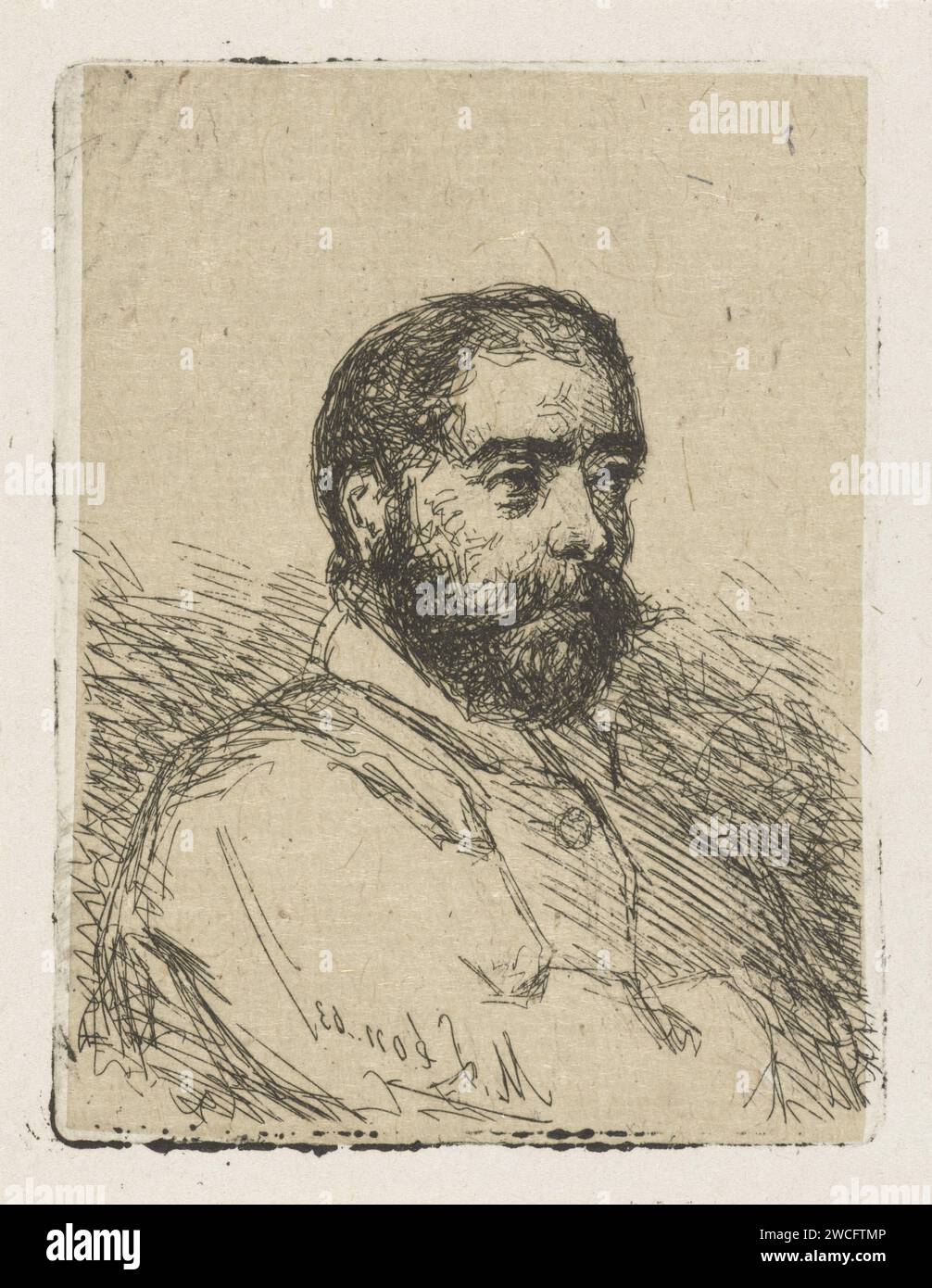 Portrait of Joseph Hartogensis, Maurits Leon, 1863 print Portrait bust ...