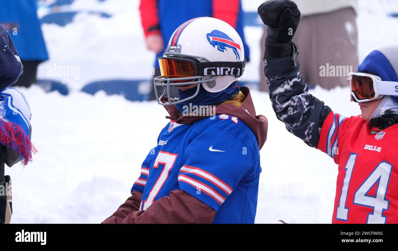 Buffalo, NY, USA. 15th Jan, 2024. Buffalo fan during the Pittsburgh Steelers vs Buffalo Bills ...