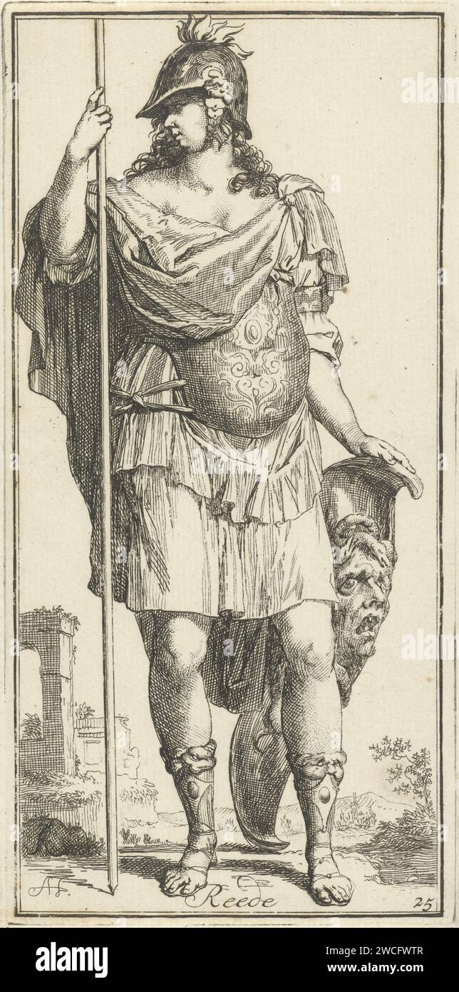 Minerva as personification of reason, Arnold Houbraken, 1710 - 1719 ...