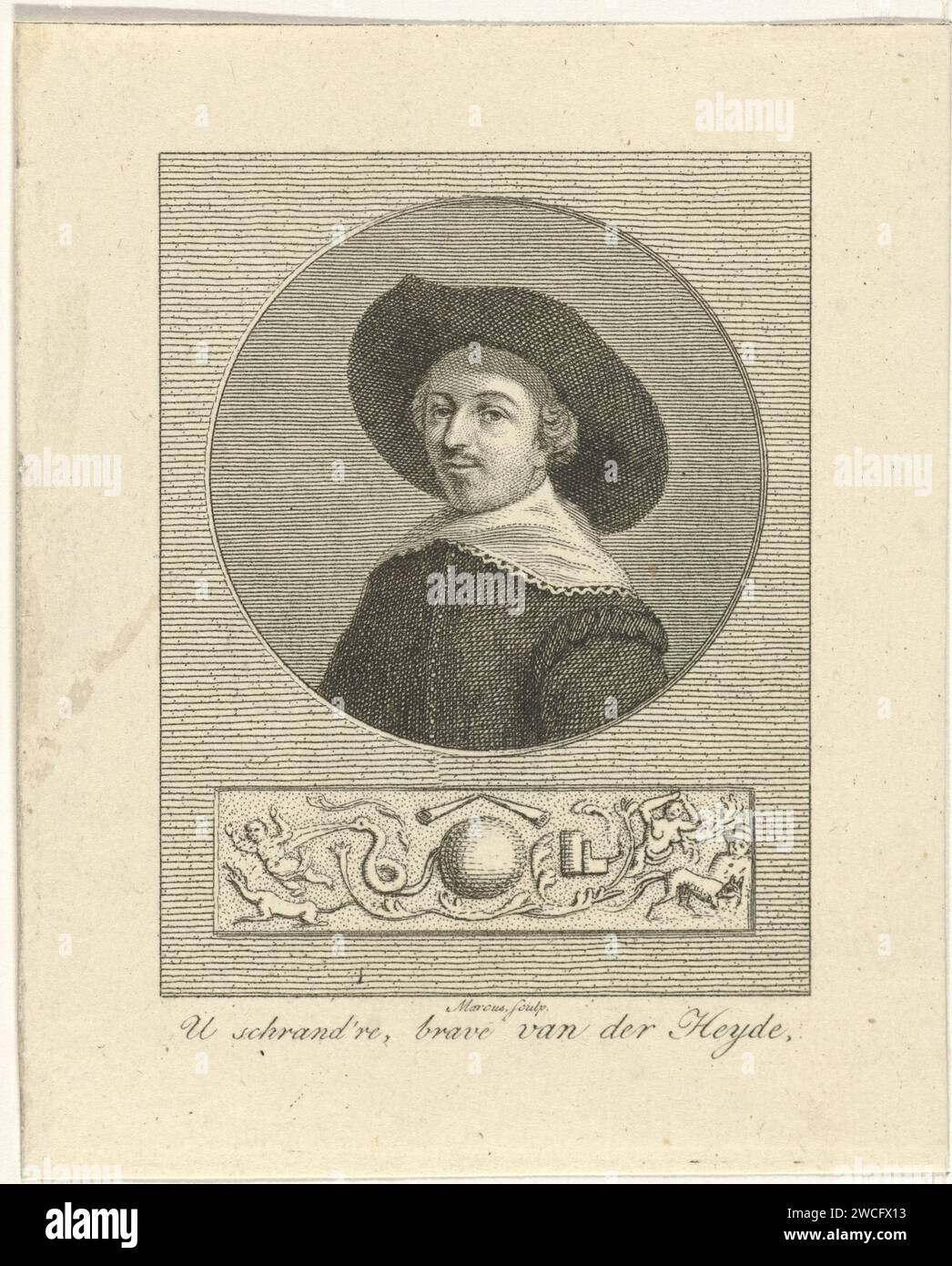 Portrait of Jan van der Heyden, Jacob Ernst Marcus, After Jacob ...