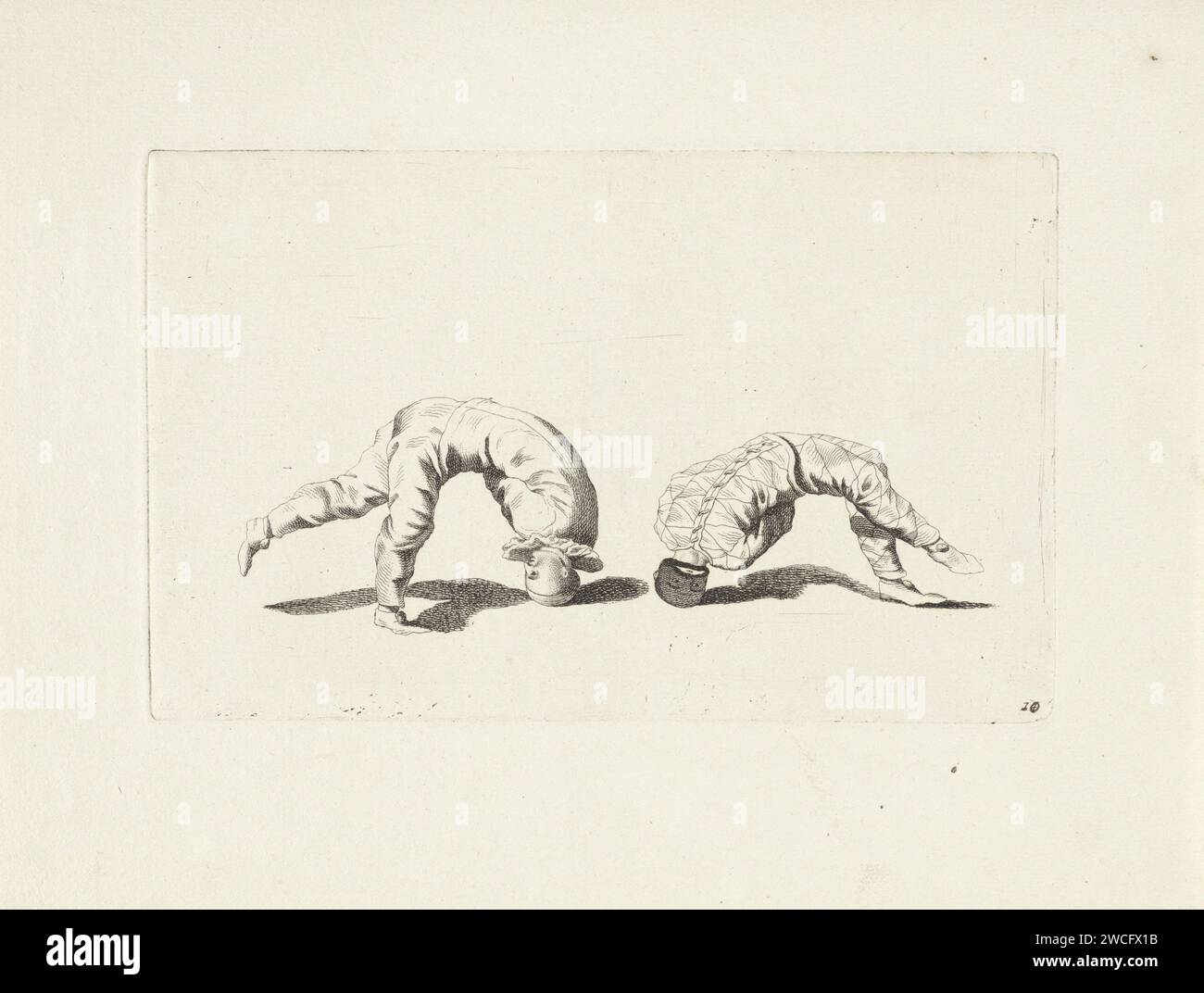 Harlekijn and a Clown (Piro) are on their heads, Anonymous, After ...