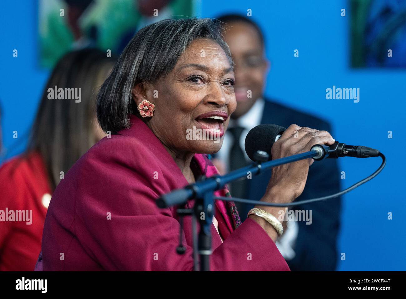 State Senate Majority Leader Andrea Stewart-Cousins speaks during MLK ...