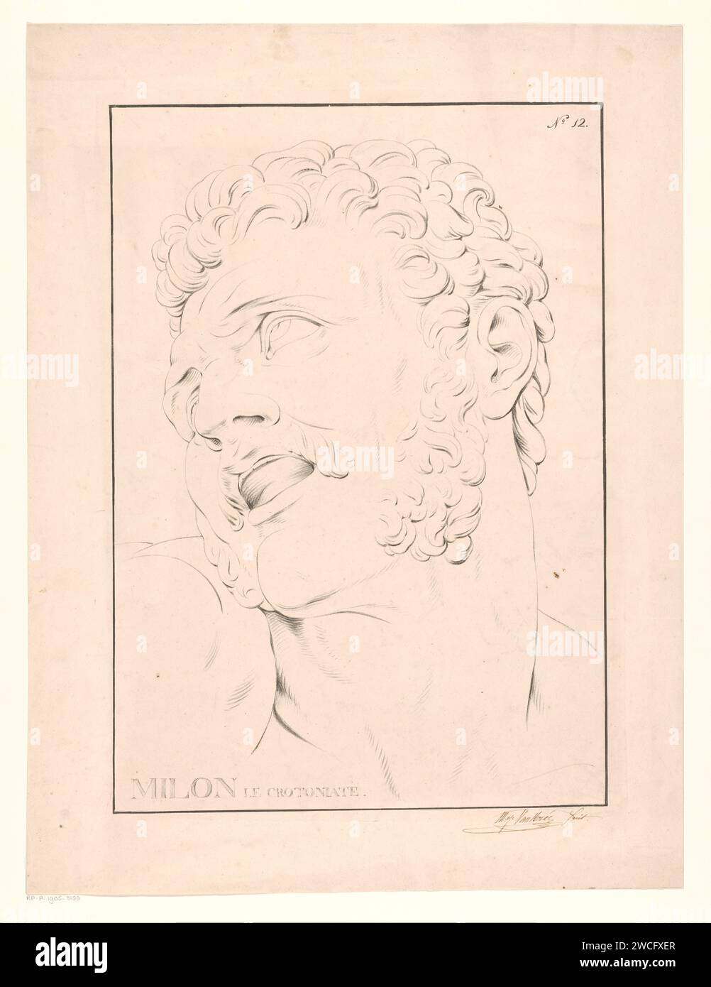 Milo van Croton, Mattheus Ignatius van Bree, After Pierre Puget, 1809 ...
