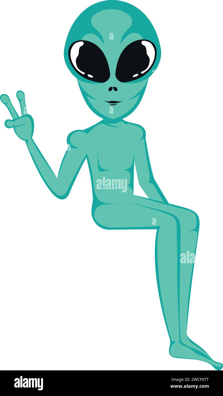 Cute alien character Vector Stock Vector Image & Art - Alamy