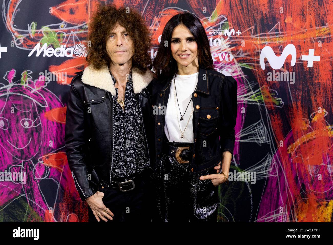 Madrid, Spain. 15th Jan, 2024. Craig Ross and Goya Toledo attend the ...