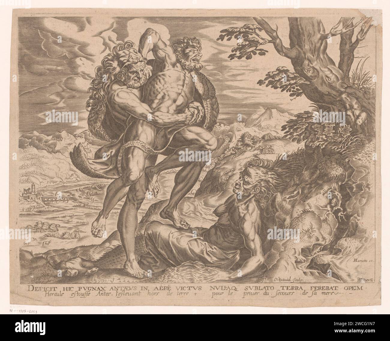 Hercules is struggling with Antaeus, Charles David, after Frans Floris ...