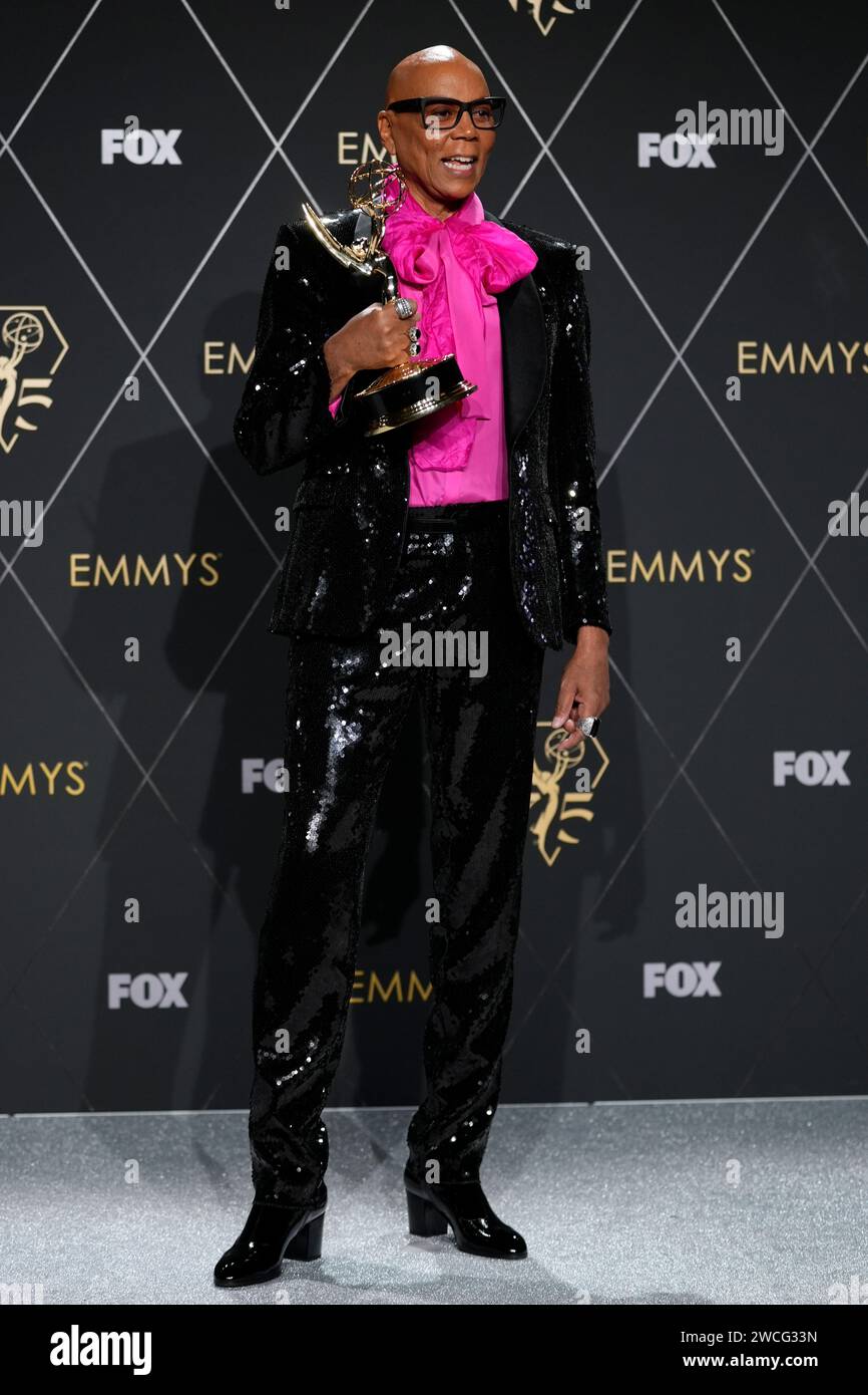 RuPaul, winner of the award for outstanding reality TV competition for ...