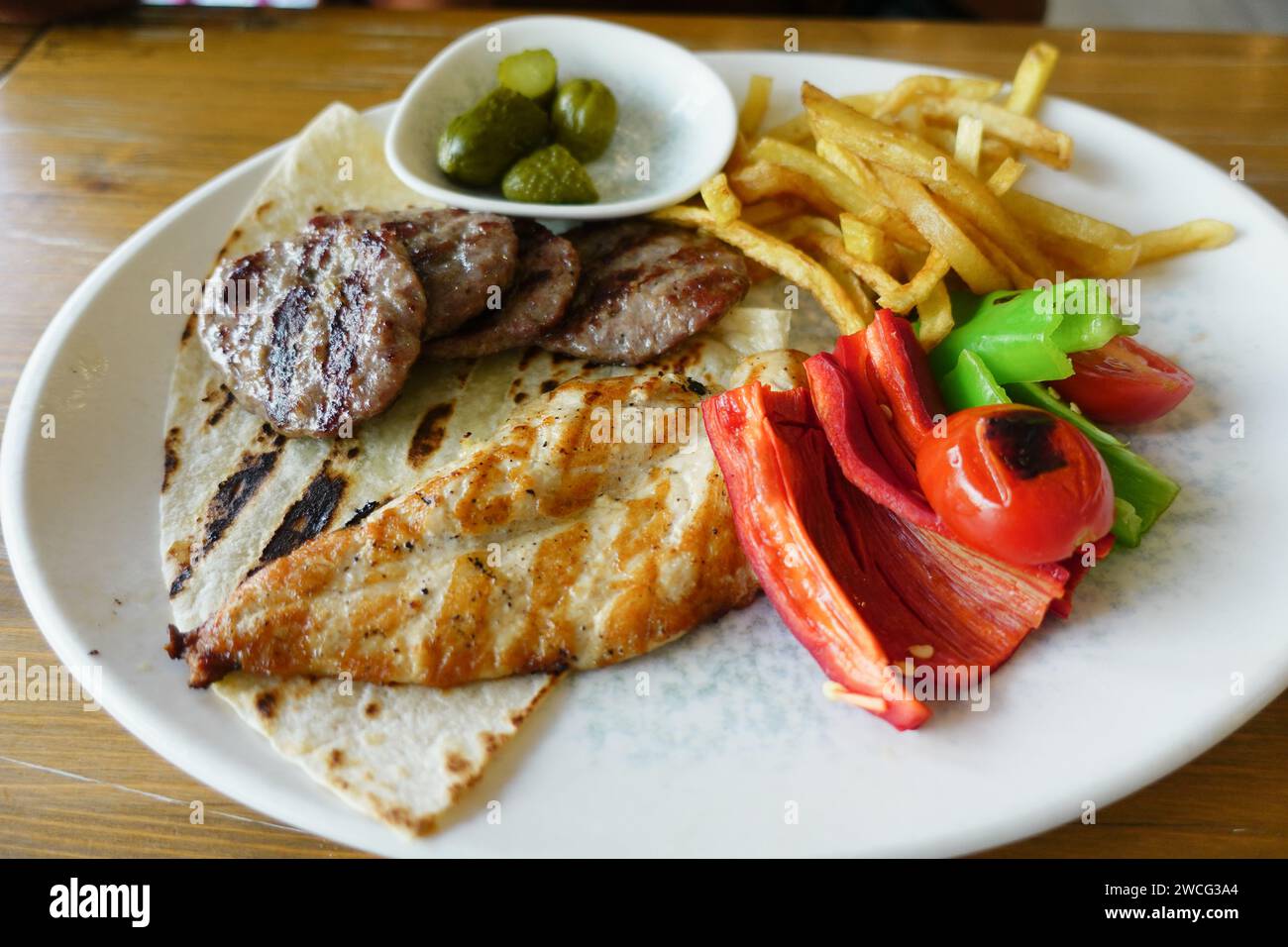 Traditional Turkish Cuisine Meatball Akhisar Kofte Stock Photo - Alamy