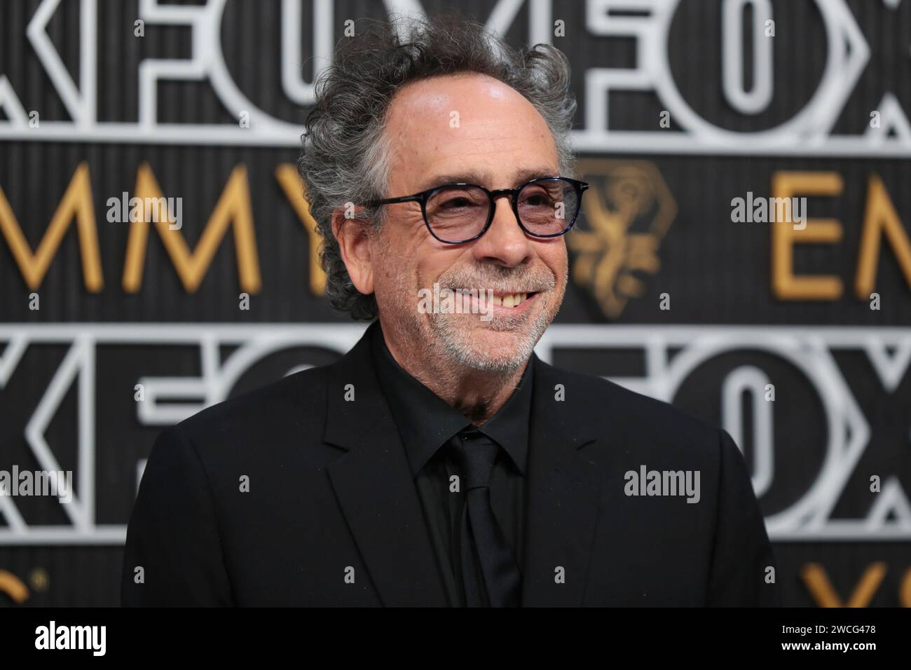 Tim Burton poses for a Red Carpet portrait at the 75th Emmy Awards on ...
