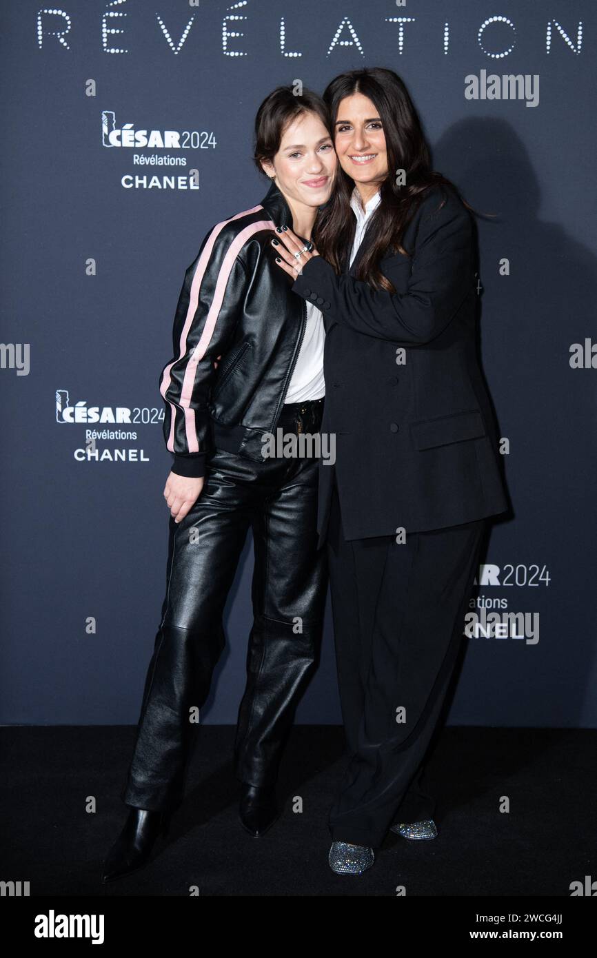 Paris, France. 15th Jan, 2024. Mathilde La Musse and Geraldine Nakache ...