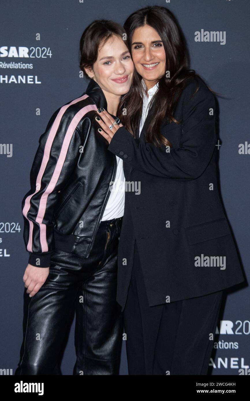 Paris, France. 15th Jan, 2024. Mathilde La Musse and Geraldine Nakache ...