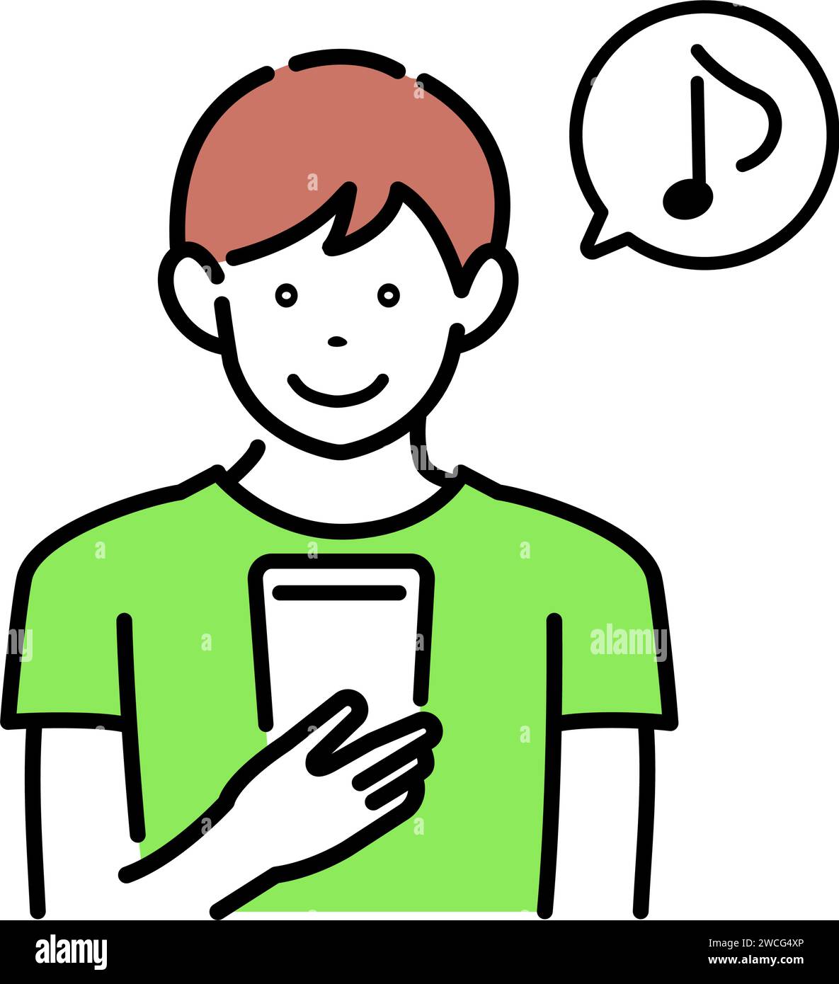 Vector illustration of man with smartphone Stock Vector Image & Art - Alamy