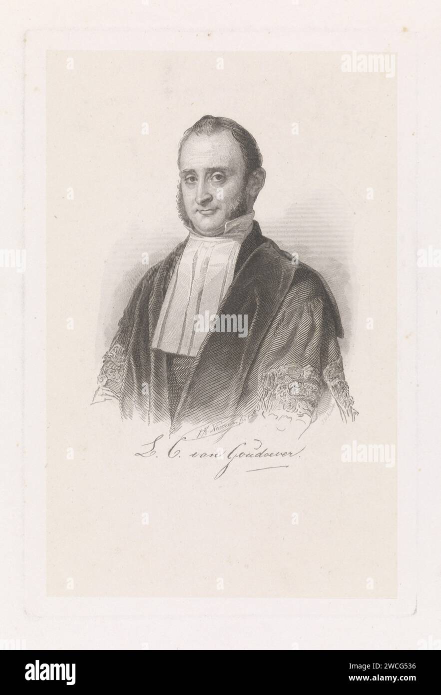 Portrait of Louis Christiaan van Goudoever, Johann Wilhelm Kaiser (I ...