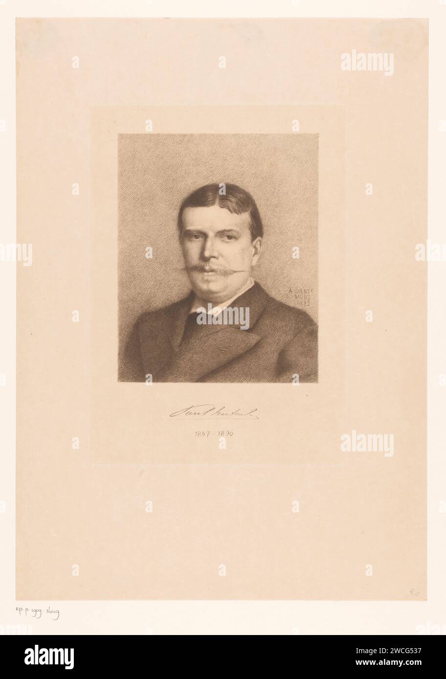 Portrait of a Belgian lawyer, possibly Paul Spitaëls, Auguste Danse ...